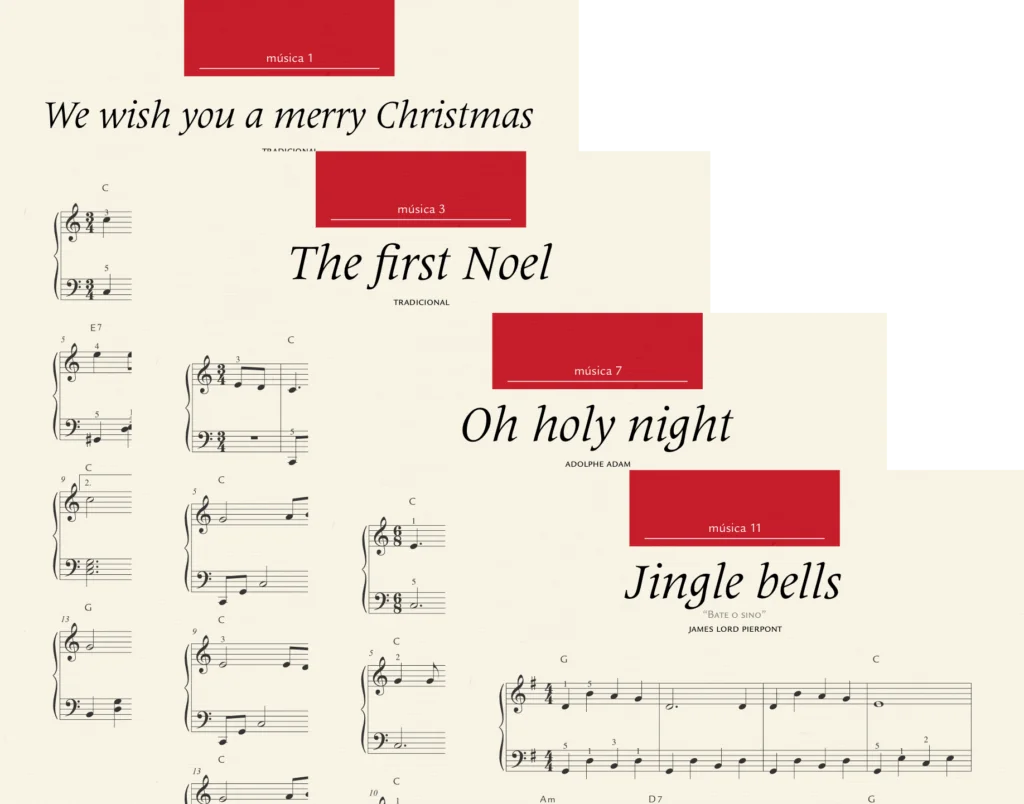 Partituras Faceis Para Piano De Natal 30 PARTITURAS DE NATAL COM MIDIS